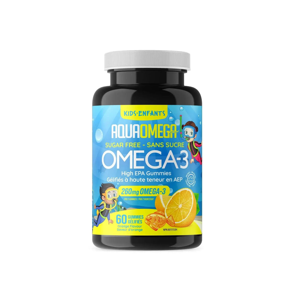 AquaOmega Omega-3 High EPA Kids Gummies Orange Flavor (60 gms ...