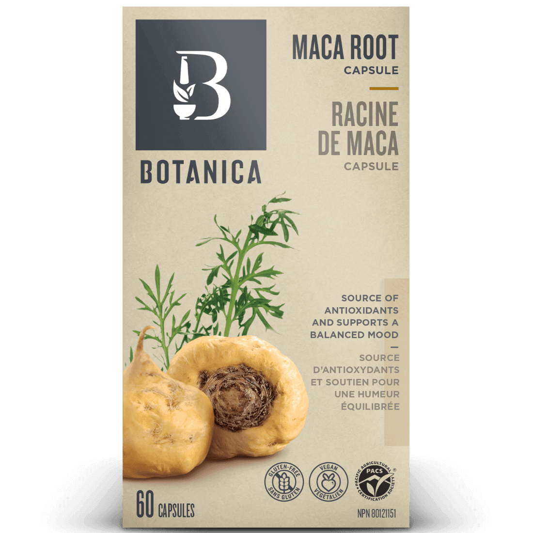 Botanica Maca Root 60 Capsules | Village Vitamin Store Canada