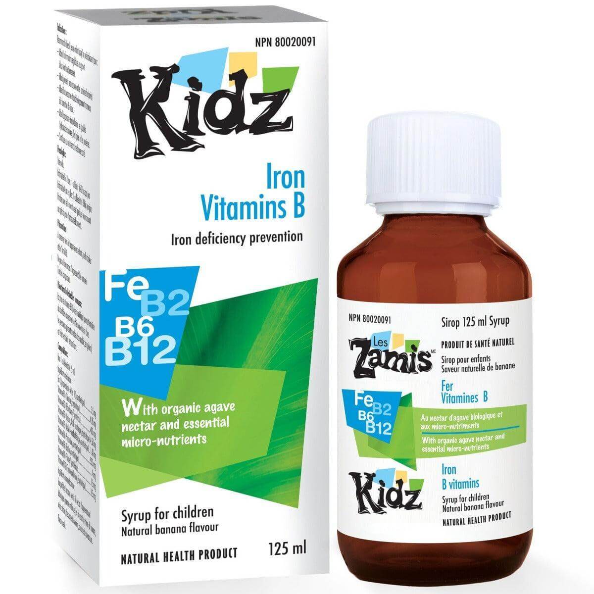 Kidz Iron Vitamin B Syrup 125ml | Village Vitamin Store Canada
