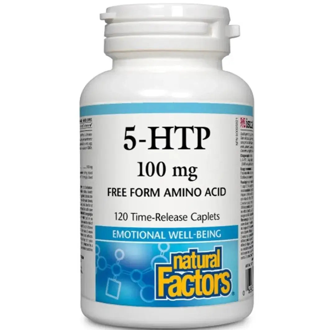 Natural Factors 5-HTP Time Release 100 mg – Mood Support (120 Caplets ...