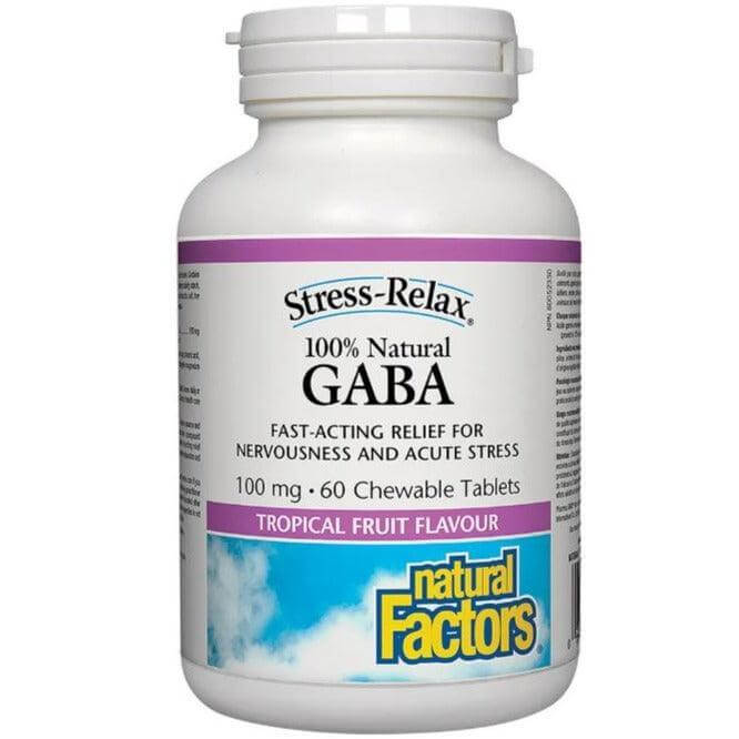 Natural Factors GABA 100mg - 60 Chew Tabs | Village Vitamin Store Canada