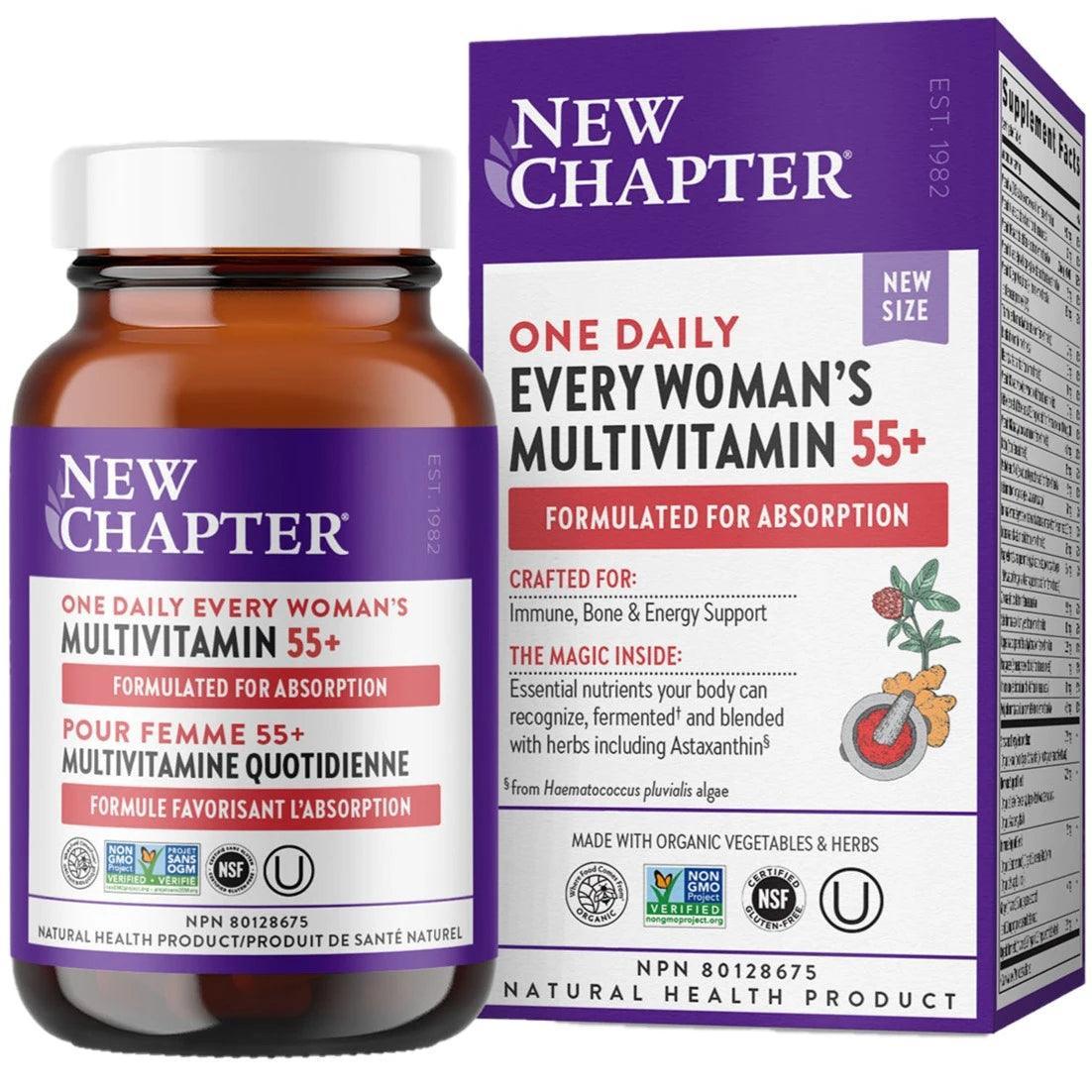 New Chapter Every Woman's One Daily Multivitamin Women 55+ 60 Tablets ...