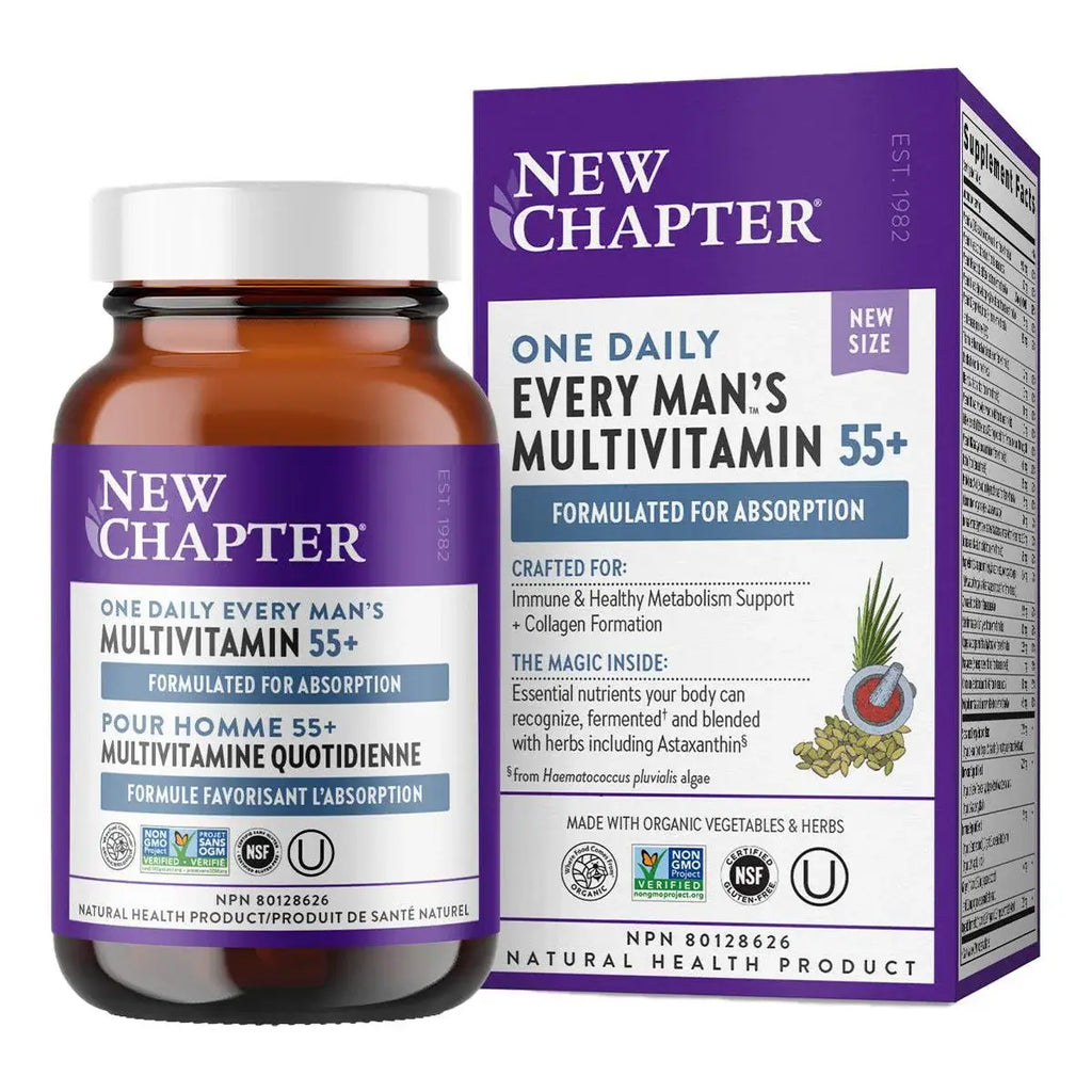 New Chapter Every Man's One Daily Multivitamin 55+ 30 Tablets *Product ...