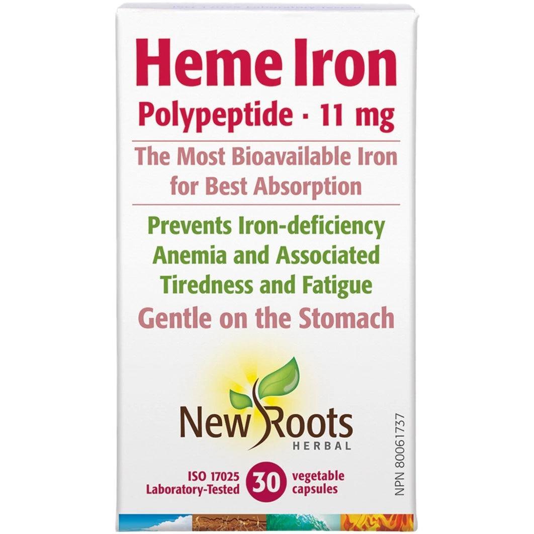 New Roots Heme Iron Polypeptide 11mg 30 Veggie Caps | Village Vitamin ...