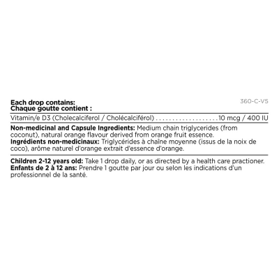 Platinum Naturals Kids Vitamin D3 Drops 400 IU Orange 15mL – Village Vitamin Store